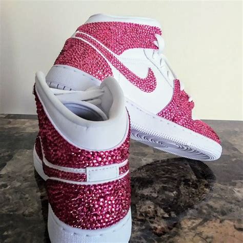 Pink Rhinestones Custom Air Jordan 1 X Wedding Sneaker Casual Shoes