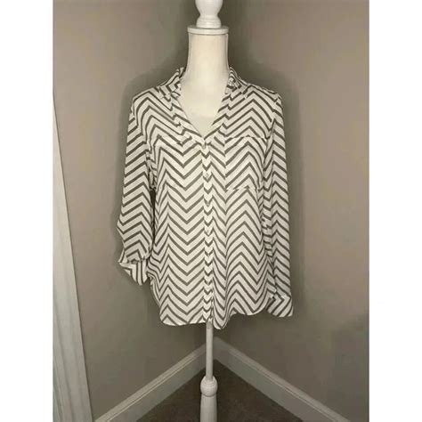 Express Tops Expressbuttonupdressblouse Poshmark