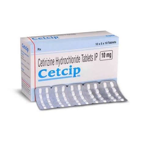 Cetcip 10mg Tablet Relieve Allergy Symptoms With Cetirizine