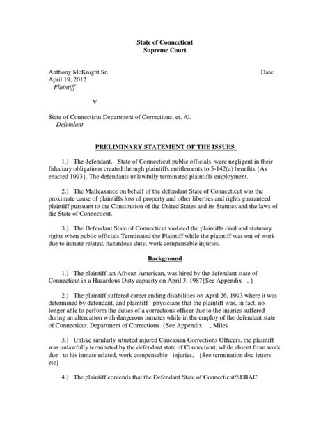 Preliminary Statement Of Issues Equal Protection Clause United Preliminary Statement Of Issues Equal Protection Clause United