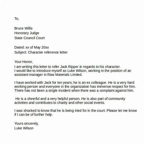 How To Write A Letter To A Judge Template