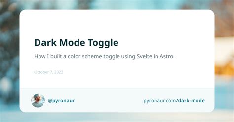 Dark Mode Toggle