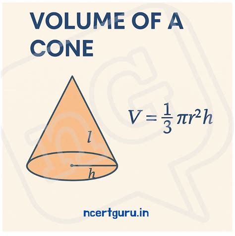 What Is The Volume Of A Cone Class 9 Maths Ncert Guru