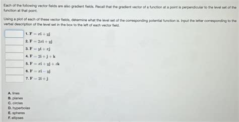 Each Of The Following Vector Fields Are Also Studyx