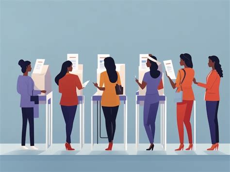 Premium Photo Illustration Of Women Voting Isolated On Background