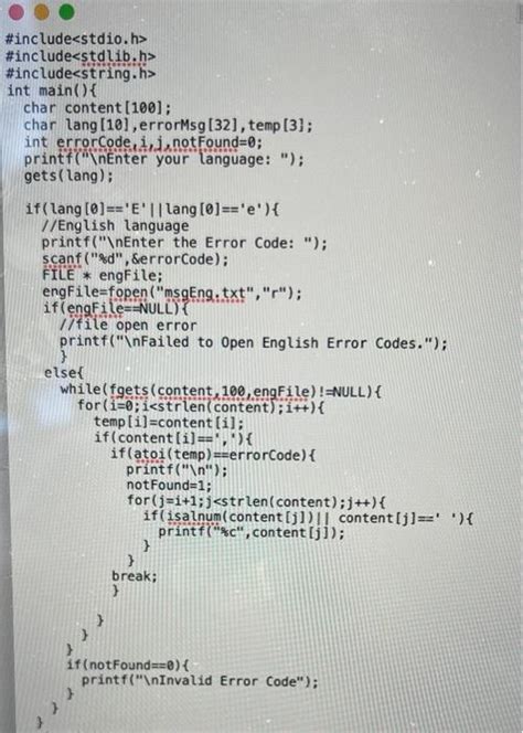Solved I Have A C Code And I Want Pseudocode For That C Code Chegg Com