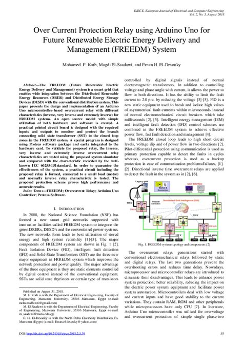 Pdf Over Current Protection Relay Using Arduino Uno For Future Renewable Electric Energy