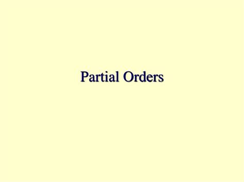 PPT Partial Orders PowerPoint Presentation Free Download ID 8351