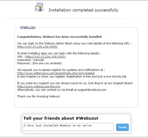 tutorial cara install panel webuzo pada vps centos win2001
