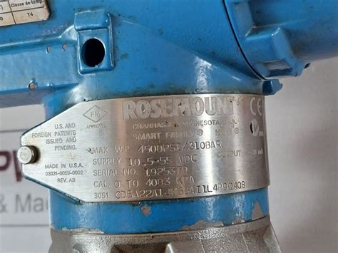 Rosemount Emerson 3051 Pressure Transmitter 105 55 V Aeliya Marine