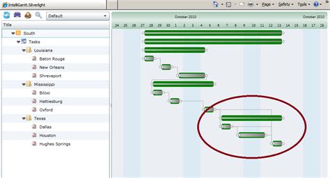intelligantt sharepoint gantt chart showing multiple predecessors