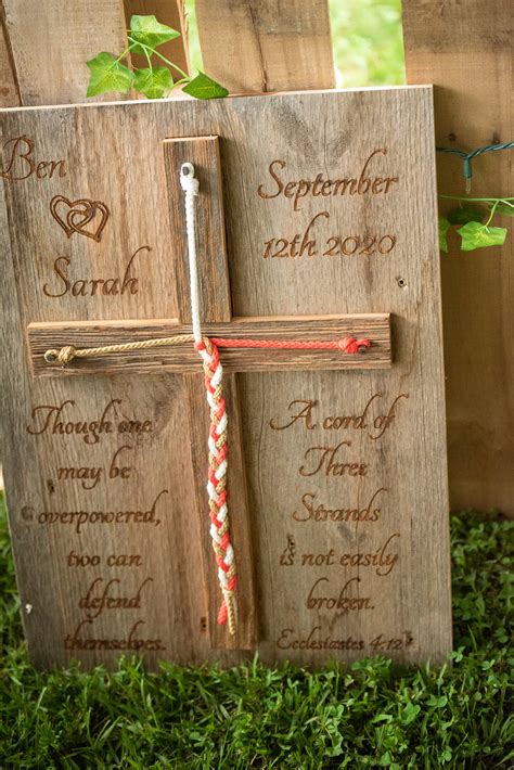 Unity Cross Ceremony Wording Unity Cross Custom Engraved Wedding Sign