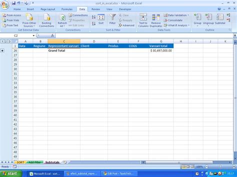 Data Analysis Subtotals Tipsandtricks In Excel