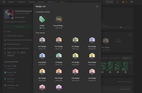 Leetcode Annualbadge Streak Achievement Consistency Dsa Rishabh