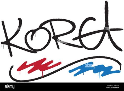 Spray Graffiti Quote Korea And Yin Yang Unity Within Diversity Stylized Korean National