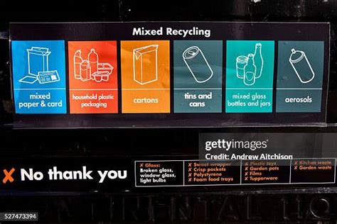 Mixed Recycling Bin Photos And Premium High Res Pictures Getty Images