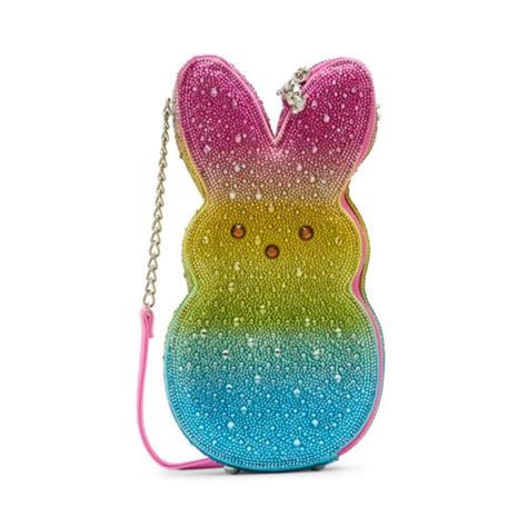 Betsey Johnson Kitsch Peeps Rainbow Rhinestone Bunny Rabbit Easter