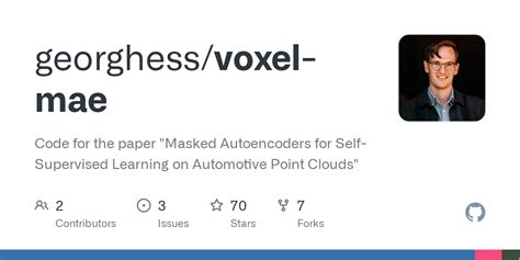 GitHub Georghess Voxel Mae Code For The Paper Masked Autoencoders For Self Supervised