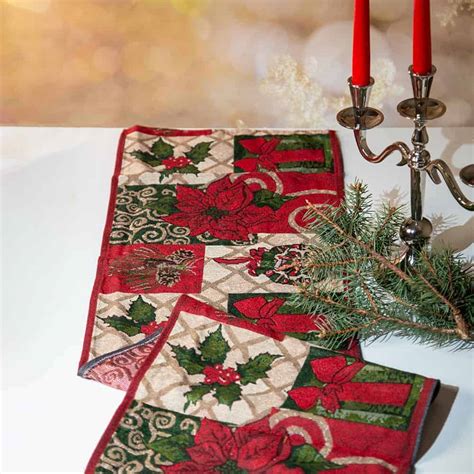 Коледен рънър Коледна украса малък S Ts Bg