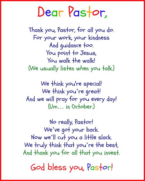 Pastor Appreciation Poems And Quotes Clip Art Librarypastor