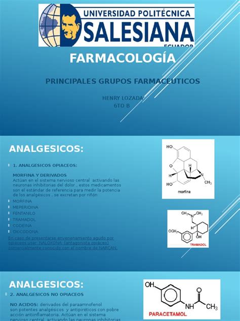 Principales Grupos Farmacologicos Pdf Droga Anti Inflamatoria Libre