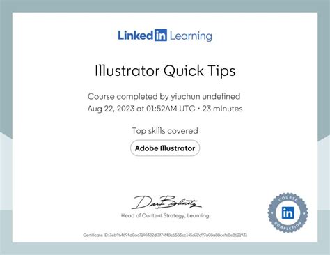 teddy yiu on linkedin certificate of completion