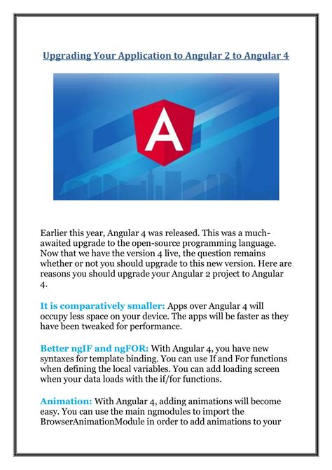 Ppt Upgrading Your Application To Angular 2 To Angular 4 Powerpoint