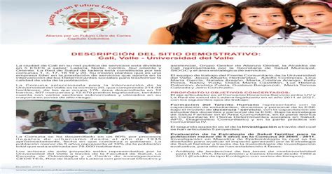 DescripciÓn Del Sitio Demostrativo Cali · La Ciudad De Cali En Su Red Publica De Servicios