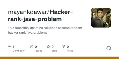Github Mayankdawarhacker Rank Java Problem This Repository Contains