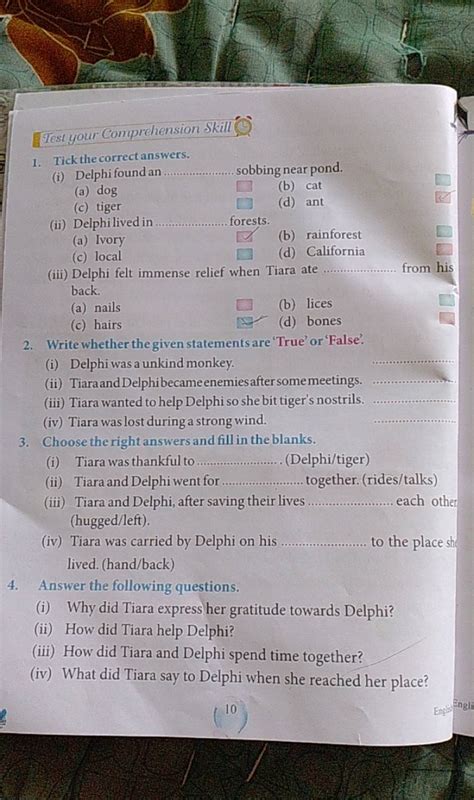 Choose The Right Answers And Fill In The Blanks Filo