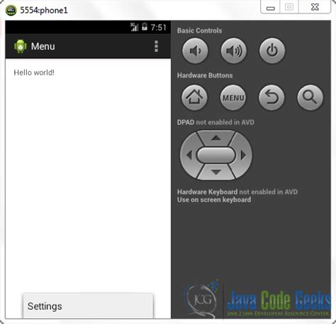 Android Menu Example Java Code Geeks