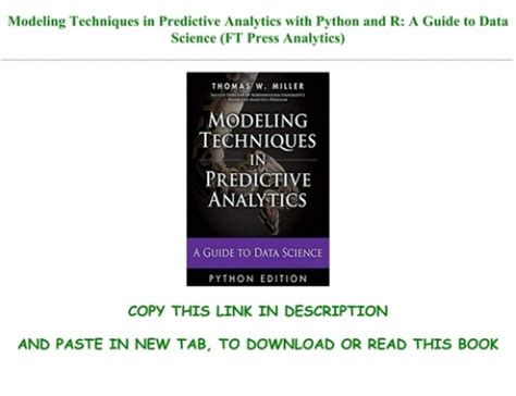 [pdf] [download] modeling techniques in predictive analytics with