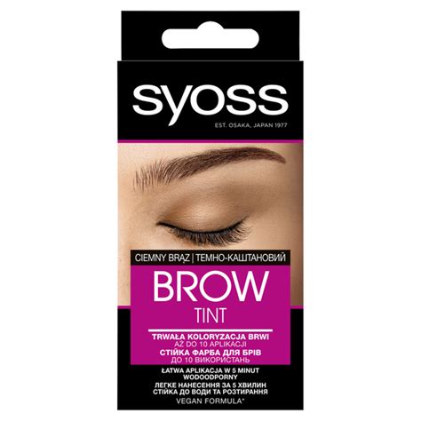 Syoss Brow Tint trwała farba do brwi ciemny brąz, 1 opak. | hebe.pl