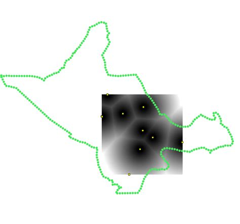 Qgis Defining Extent Of Saga Proximity Algorithm Output Geographic