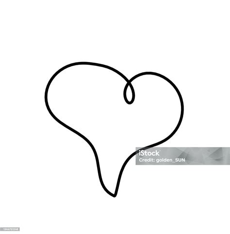 흰색 배경에 연속 선 그리기로 추상적 인 심장 낙서 드로잉에 대한 스톡 벡터 아트 및 기타 이미지 낙서 드로잉 로고