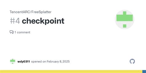 Checkpoint · Issue 4 · Tencentarcfreesplatter · Github