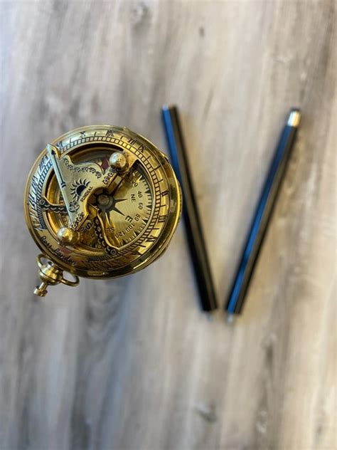 Walking Stick Compass Walking Stick Heavy Brass Handle Auction