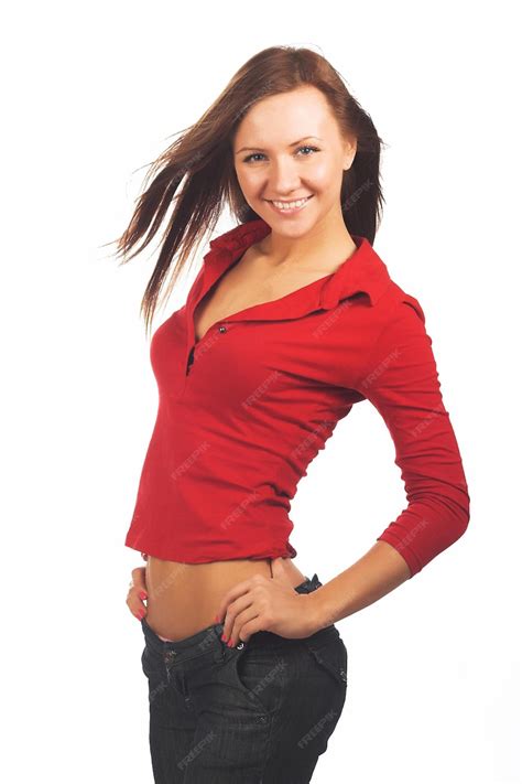 Premium Photo Girl In Red