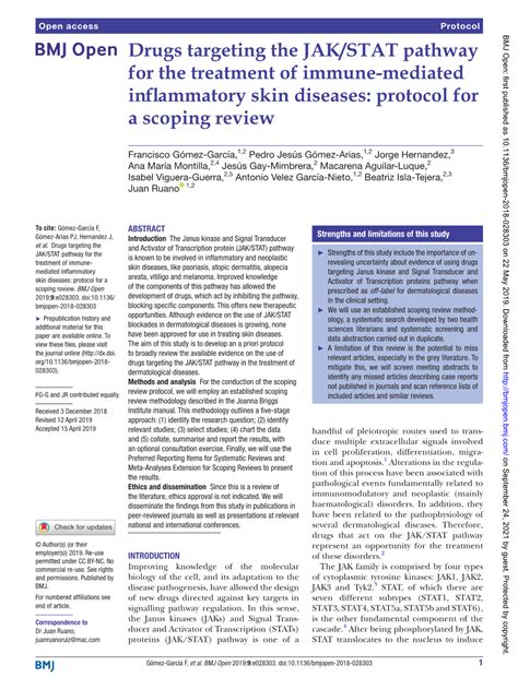 Drugs Targeting The Jak Stat Pathway For The Treatment Of Immune