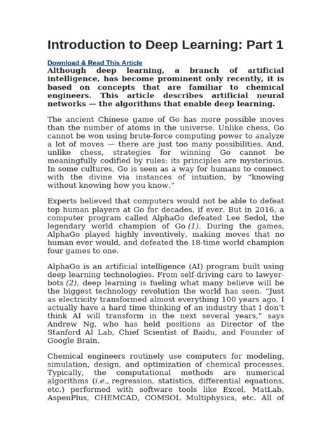 Introduction To Deep Learning Pdf Machine Learning Artificial Intelligence