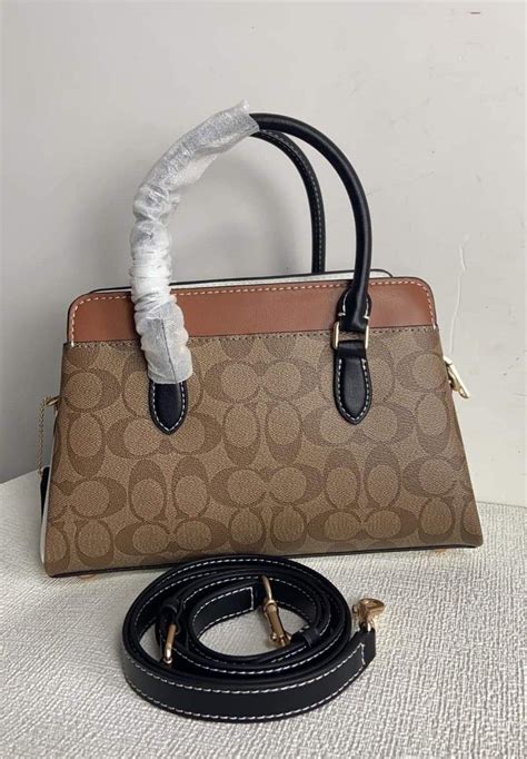 Coach Mini Darcie Carryall In Colorblock Signature Canvas On Carousell