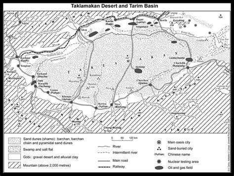 Map Of Taklimakan Desert