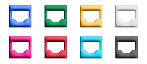 Inbox Icon Set Colored Symbols Graphic Elements 16617478 Png