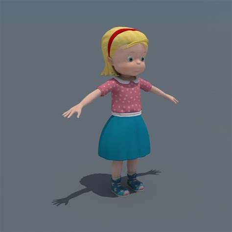 Girl Model Modelo 3d 95 Max Unknown Free3d
