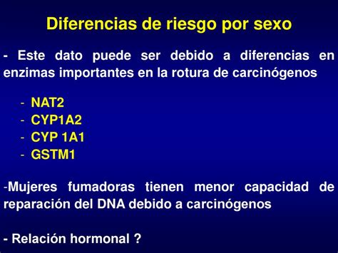 Discusión Cáncer de pulmón en población femenina ppt download