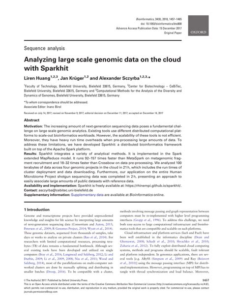 pdf analyzing large scale genomic data on the cloud with sparkhit