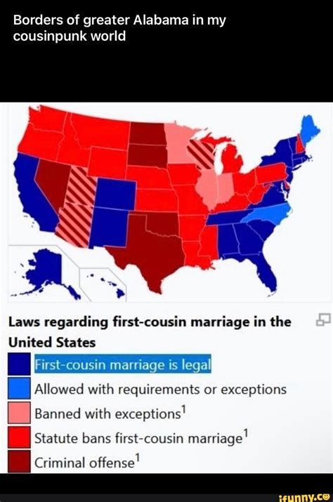 Borders Of Greater Alabama In My Cousinpunk World Laws Regarding First Cousin Marriage In The