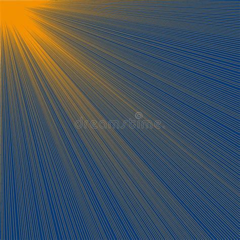Yellow Light Rays Bright Glowing Beams Abstract Radial Burst Dark Dynamic Background Stock