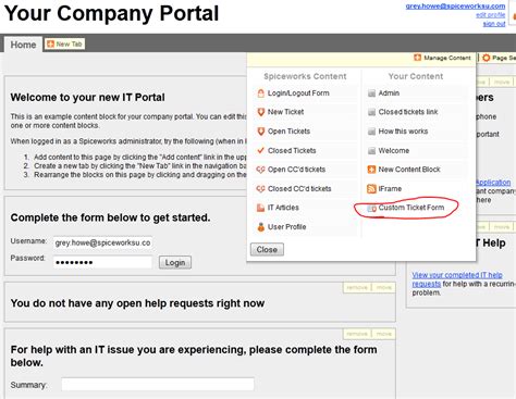 Deploying A Doc Form In The User Portal Spiceworks Support Spiceworks Community
