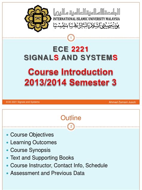 00 Course Introduction Signal And System Pdf Signal Electrical